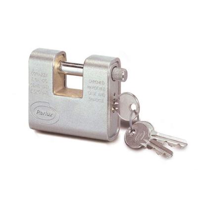 China Rarlux 70-90mm Safety Solid Padlock Brass Body Chrome Plated Case-hardened Rectangular Padlock for sale