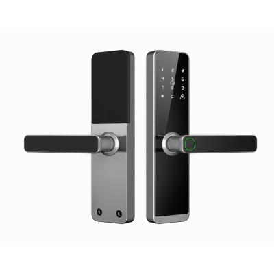 China Smart Home Security Aluminum Alloy Electric Door Lock with Durable Waterproof Design WIFI & TT APP Fingerprint Key Access for sale