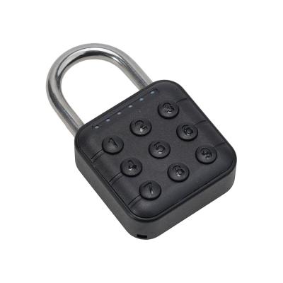 China Security Electronic Combination Padlock Smart Fingerprint Padlock Home Waterproof TUYA Graffiti Bluetooth Lock Password for sale