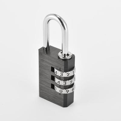 China Custom Logo RARLUX Anti-Theft High Safety 3-Digit Password Lock Durable Luggage Padlocks 4 Codes Solid Aluminum Combination Lock for sale