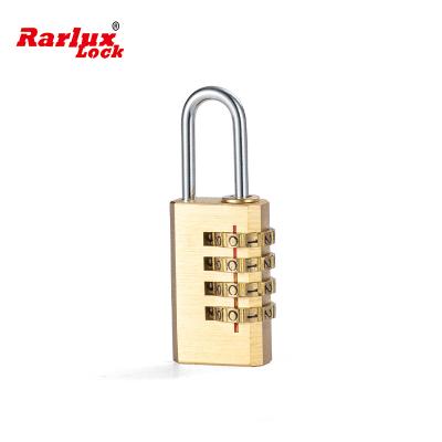 China Rarlux 4 Digits Password  Luggage Bag Copper Tsa Padlock Code Padlock Brass Combination Padlock for sale
