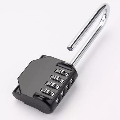 China Locks Manufacturer 4 Digit Code Longe Shackle Zinc Alloy Lock Keyless Antitheft Password Combination Padlock for sale