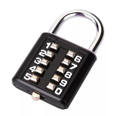 China RARLUX G5 Zinc Alloy 10 Button Password Keyless Lock Code Combination Padlock From Zhejiang for sale
