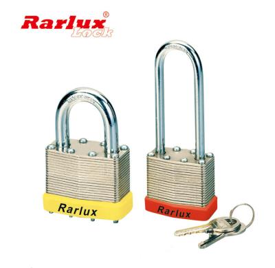 China Rarlux 30-60mm High Security Anti-theft Padlock Laminated Steel Body Customized Shackle Laminated Padlock for sale