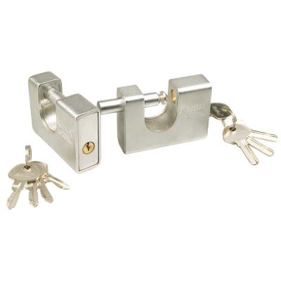 China CHROME PLATED ARMOURED STEEL PADLOCK for sale