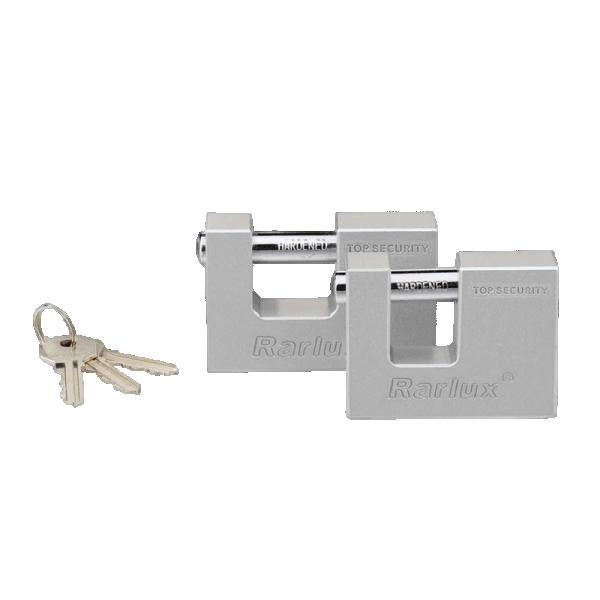 Quality IRON RECTANGULAR PADLOGK (SLIVER PAINTED) for sale