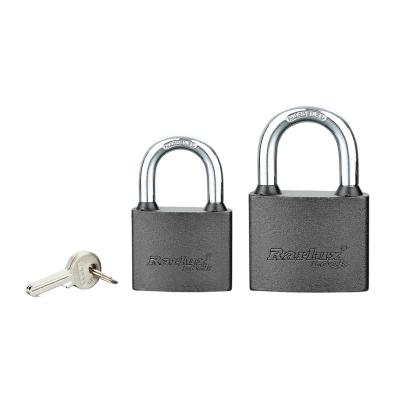 China OVAL TYPE IRON PADLOCK WITH BLACK SANDBLASTING COATING for sale