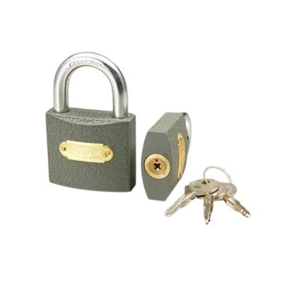 China GREY COLOR IRON PADLOCK WITH CROSSED KEY for sale