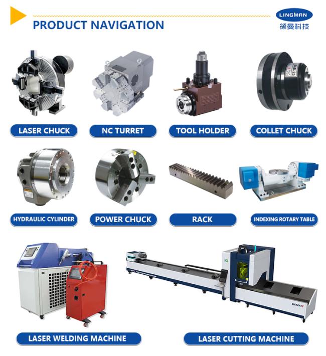 Four-Jaw Double-Action Pneumatic Precision Rotary Feeding Chuck R125s For Metal Processing For Industrial Machinery Laser Cutting Chuck With Wide Clamping Range