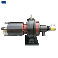 China Medium Solid 4 Jaws Laser Rotary Chuck Lever Type Feeding Chuck 110mm Center Height 500rpm for sale