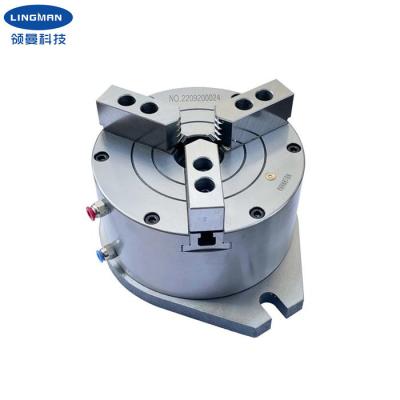China Torno vertical Chuck Hollow Pneumatic Power Chuck de 3 mandíbulas en venta