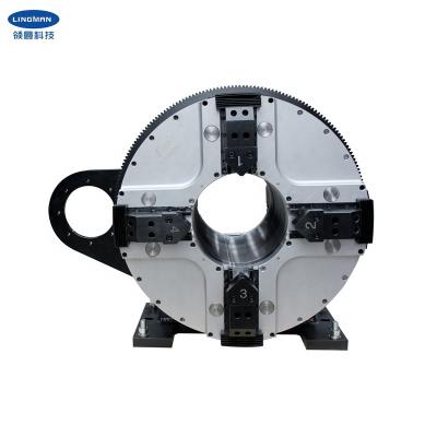 China Laser Rotary Chuck Twin Chuck Pneumatic Chuck For Fiber Laser Cutting Machine Four-claws Double Movement for sale