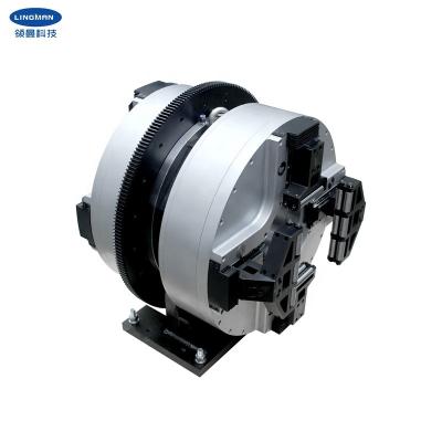 China Laser Rotary Chuck Twin Chuck Pneumatic Chuck For Fiber Laser Cutting Machine Four-claws Double Movement for sale