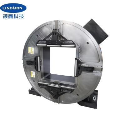 China LINGMAN Beut Large Hollow 640mm Laser Rotary  Front Chuck 25KN Clamping Force for Pipe Cutting Machines for sale
