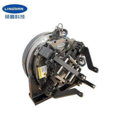 China 124mm Jaw Stroke 1.2KN Clamping Force 200r/min Limit Speed Rotary Pneumatic Laser Chuck for Fiber Laser Cutting Machine for sale