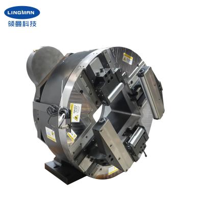 China Fully Enclosed Pneumatic Laser Chuck with 0.2-0.9Mpa Allowable Pressure and 170mm Stroke for Fiber Laser Cutting for sale