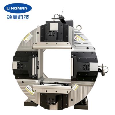 China Lingman New Four-jaw Dual-action Chuck F265DF Wide Clamping Range Suitable for Pipe Cutting Machines and CNC Processing for sale