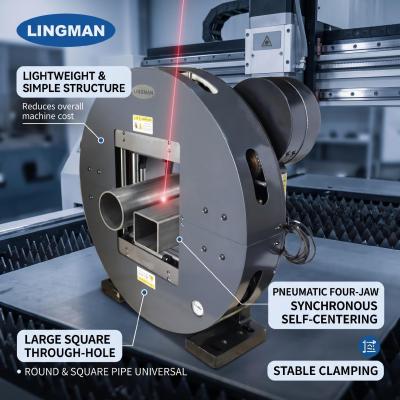 China LM 245mm Diameter Pneumatic Hollow Laser Chuck for Precise Industrial Pipe Cutting for sale