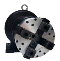 China W220J Double Acting Laser Rotary Chuck with 70mm Claw Stroke and 4.4KN Clamping Force for Tube Cutting for sale
