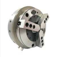 China BK80TQ Front Mounted Pneumatic 3 Jaw Chuck with 80mm Hole Diameter and 4200 RPM Speed for CNC Laser Tube Cutting for sale