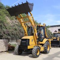 China Construction Works Carraro Axles Backhoe Loader With Variable Attachments for sale