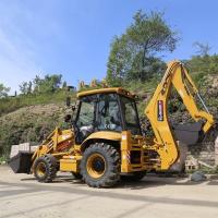 China Construction Works Carraro Axles Backhoe Loader With Variable Attachments for sale