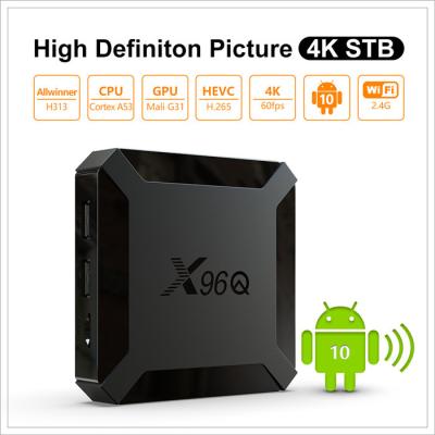 China X96Q Smart Allwinner OTT Android TV Box H313 Quad Core 2GB 16GB Controle de Voz à venda
