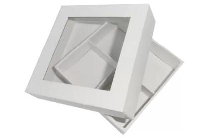 China 2mm White Cardboard Gift Box Handmade Flat Packed Box Small For Cosmetic Packaging for sale