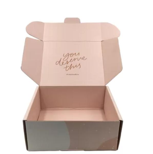 Quality Pink Custom Printed Mailer Boxes Recycled Small Shipping Cardboard Boxes For Clothes for sale