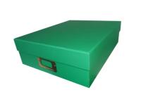 Quality 128GSM / 157GSM Rigid Paper Boxes Green Hardcover Box Custom Colorful Printed for sale
