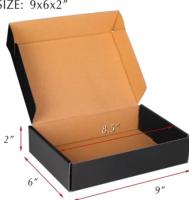 Quality Black Cardboard Packaging Boxes Small Cardboard Shipping Boxes For Mailing for sale