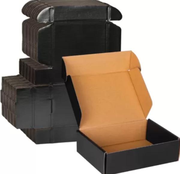Quality Black Cardboard Packaging Boxes Small Cardboard Shipping Boxes For Mailing for sale