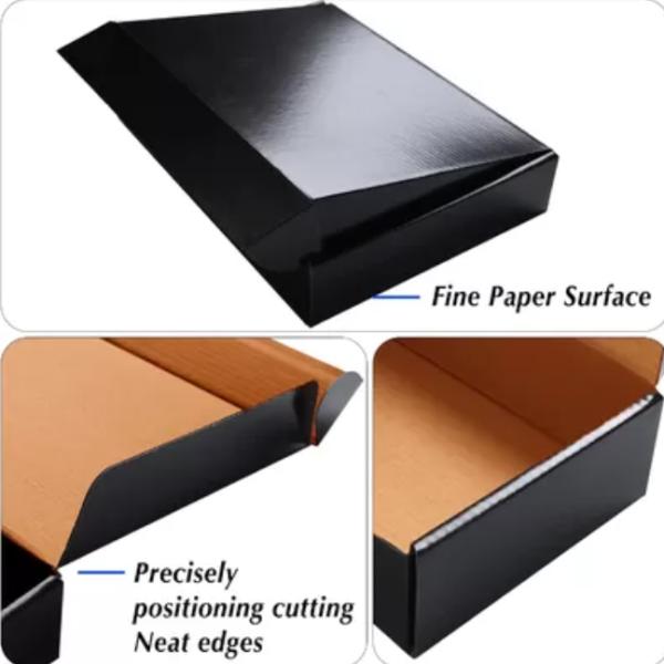 Quality Black Cardboard Packaging Boxes Small Cardboard Shipping Boxes For Mailing for sale