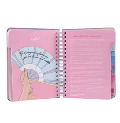 China Personalized Organizer Planner Book Luxury Spiral Hardcover Notebook 157GSM for sale
