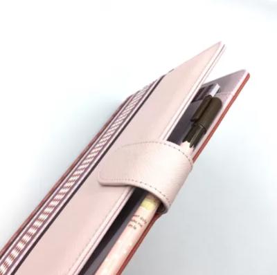 China B5 Hardcover Business Notebook 233*165mm Hard Cover Notepad Pink With Buckle Closure for sale
