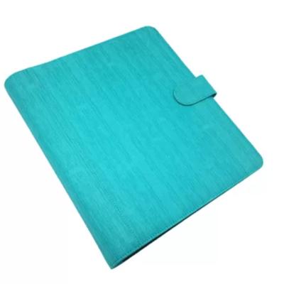 China A4 Green Leather Ring Binder Customized Leather File Holder For Office And Schol for sale