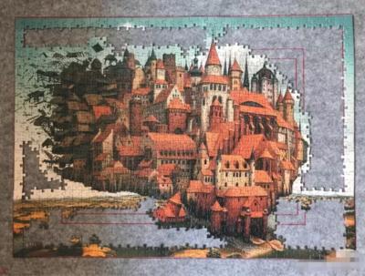 China Offset Printing Custom 1000 Piece Puzzle Rectangle Square Games Jigsaw Puzzles for sale