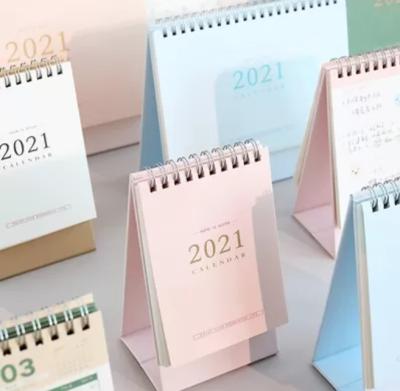 China Matte Lamination Small Monthly Desk Calendar 300 gsm Desktop Monthly Calendars for sale