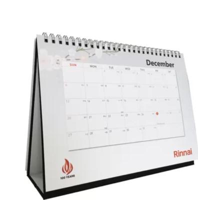 China 15 Sheets Cardboard Desk Calendar CMYK Printed Desk Base Calendar Customized for sale