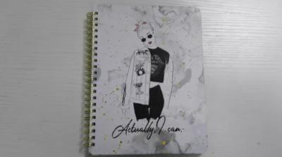 China Matte Lamination Spiral Notebook Journal Gold Foil Stamping Custom Hardcover Journal for sale