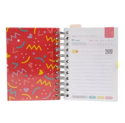 China Gold Foil Stamping Spiral Paper Notebook 100GSM - 120GSM Custom Spiral Notebook for sale