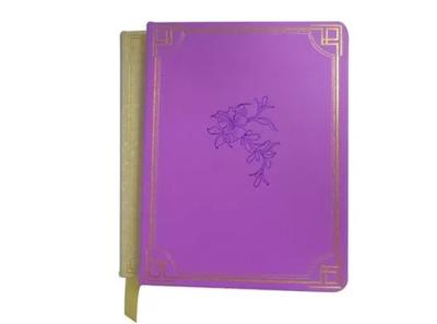 China B5 Spiral Paper Notebook Purple Spiral Bound Exercise Book With Hot Stamped Logo for sale