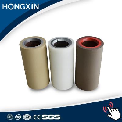 China Shore A 55, Shore A 60 white color metal core rubber silicone roller for sale