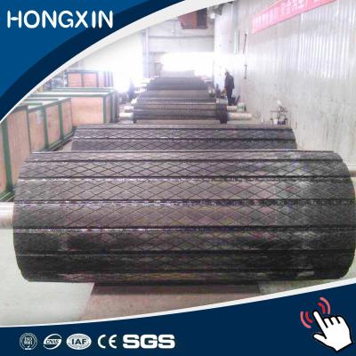 China 15 mm Thickness High Quality Belt Elevator Pulley Slide Rubber Lagging for sale