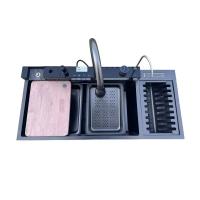 Quality Digital Display Stainless Steel Kitchen Sink with Nano Honeycomb and Multifuncti for sale