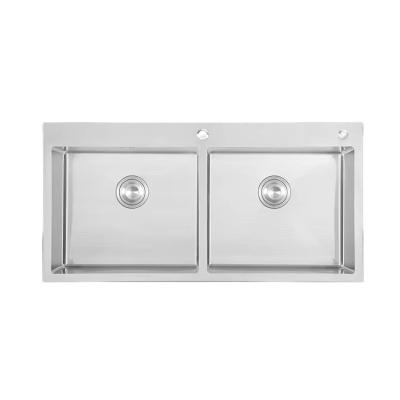 China High-quality Undermount Double Bowl Kitchen Stainless Steel Modern Smart Sink Kitchen for sale