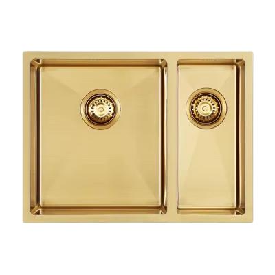 China Luxury Double Bowl Kitchen Sink Design Customized Modern Kitchen Sink Stainless Steel Kitchen Wash Basin for sale