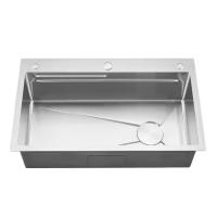 Quality Modern Single Bowl Kitchen Sink Faucet Handmade Stainless Steel Silver One-Hole for sale