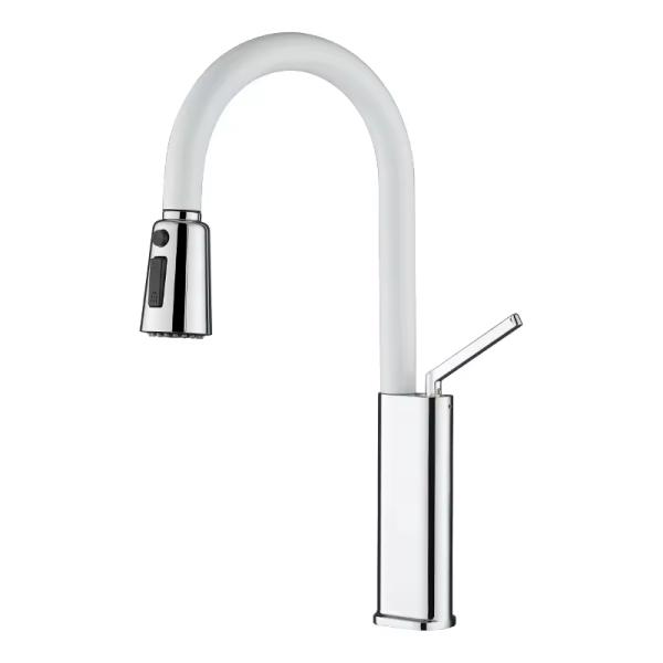 Quality Curved Universal Pull-out Basin Faucet, Adjustable Hot and Cold Water Dual Function Basin Faucet for Kitchen Sink for sale