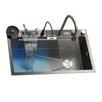 Quality Digital Display Stainless Steel Kitchen Sink with Nano Honeycomb and Multifuncti for sale